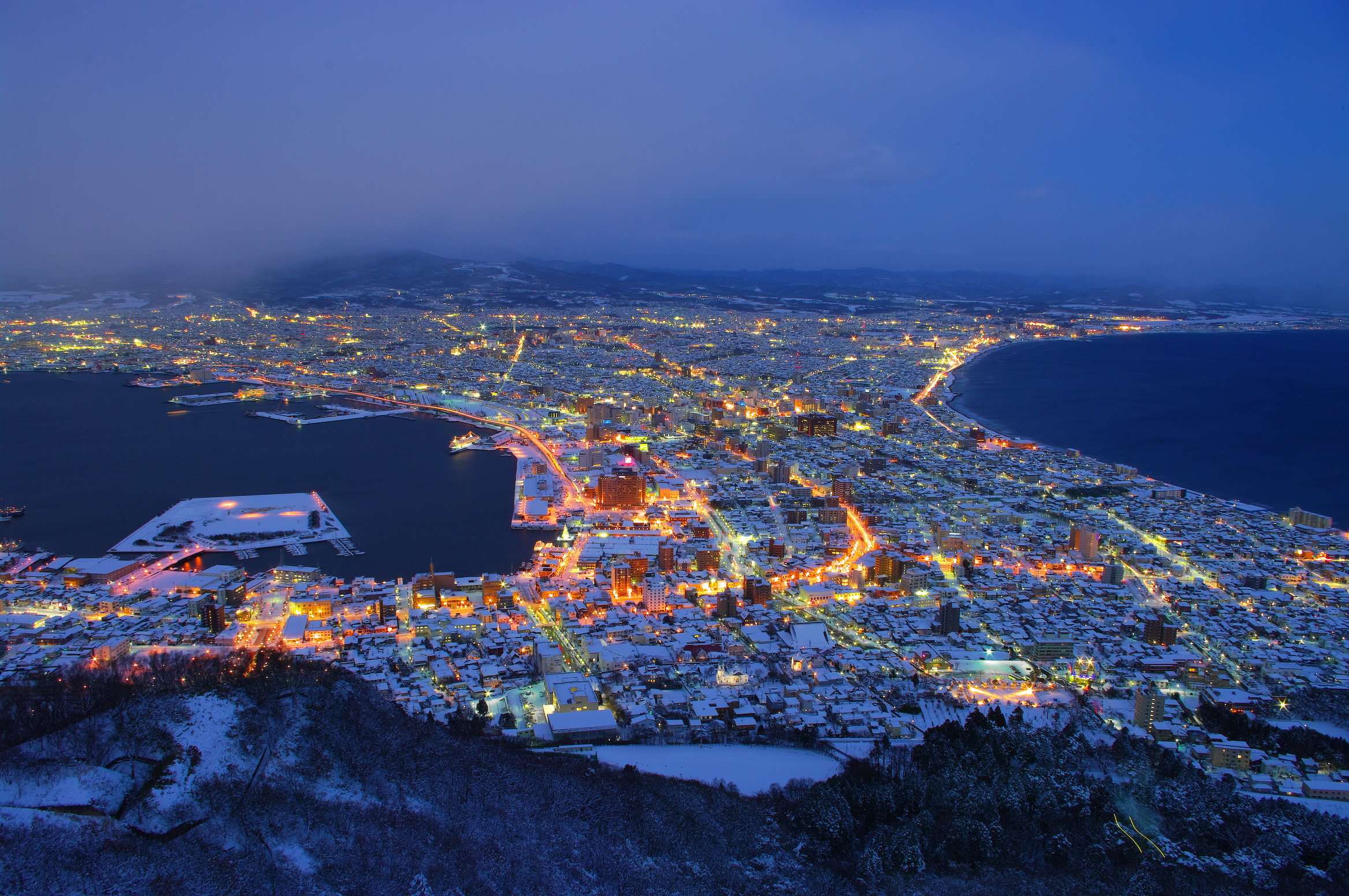 The night view from Mt. Hakodate-3-Low(1MB) | คลังภาพถ่ายฮาโกดาเตะ ...